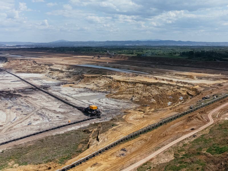 Kolubara Pit on Coal Mining by the Open Way. Lazarevac, Serbia Stock ...