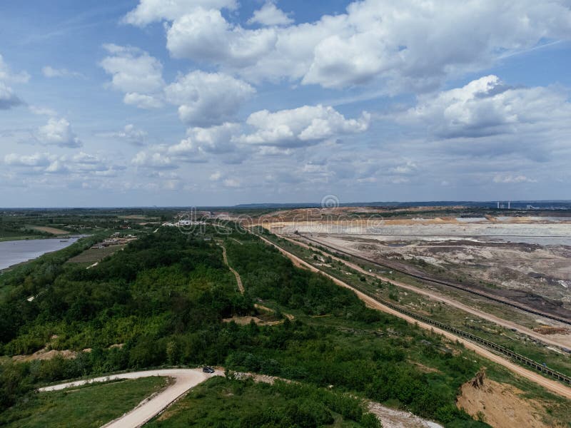 Kolubara Pit on Coal Mining by the Open Way. Lazarevac, Serbia Stock ...
