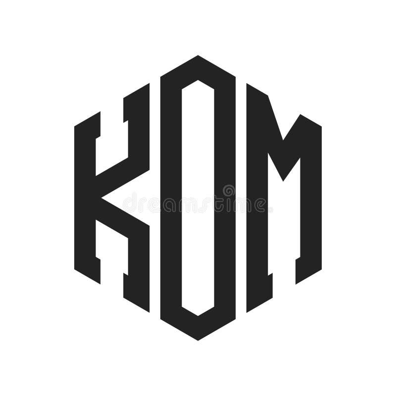 KOM Logo Design. Initial Letter KOM Monogram Logo Using Hexagon Shape ...