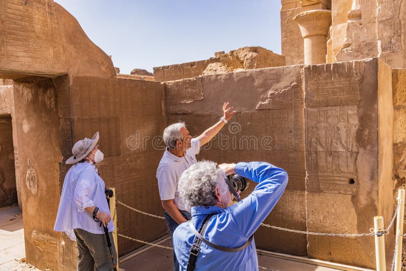 Guide Explaining Hieroglyphs at Kom Ombo Temple Editorial Stock Photo ... Guide Explaining Hieroglyphs at Kom Ombo Temple Editorial Stock Photo ...