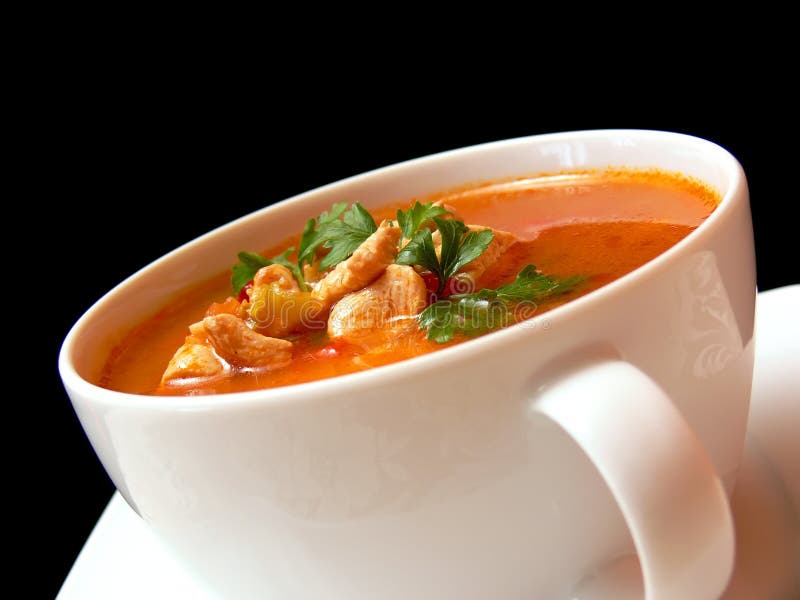 Kom soep stock afbeelding. Image of buitenlands, smakelijk - 12114897