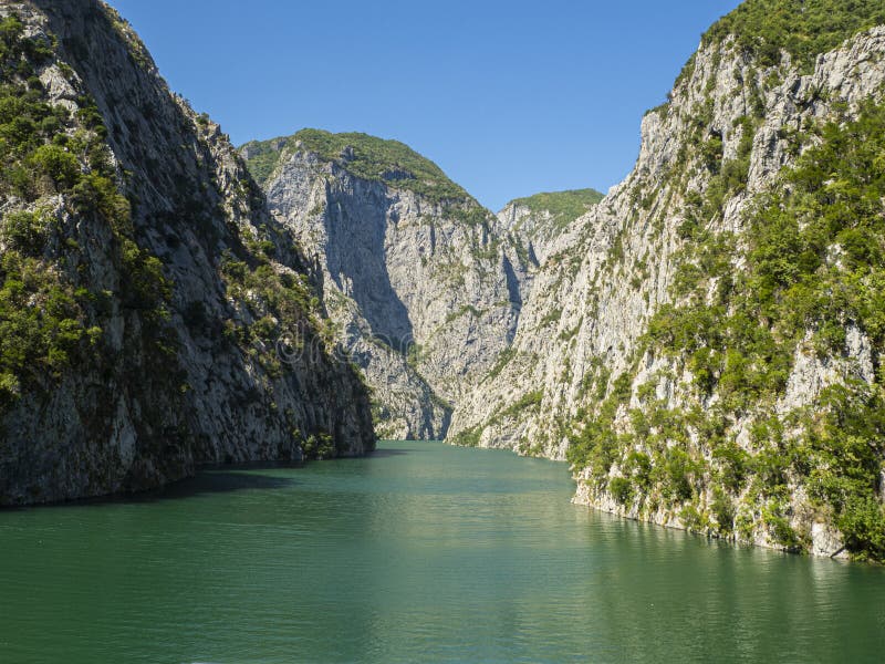 Koman lake in Albania stock image. Image of view, koman - 254137137