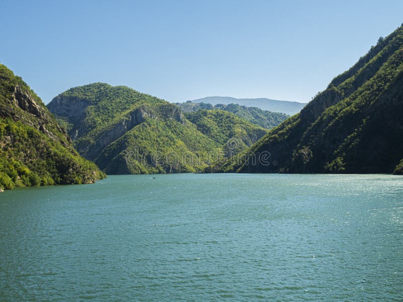 Koman lake in Albania stock image. Image of nature, tourism - 278522197