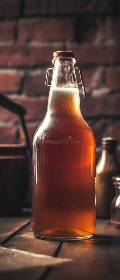 Kombucha Fermented Tea on Stone Rustic Pub Mobile Wallpeper Postcard ...
