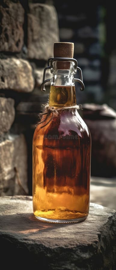 Kombucha Fermented Tea on Stone Rustic Pub Mobile Wallpeper Postcard ...