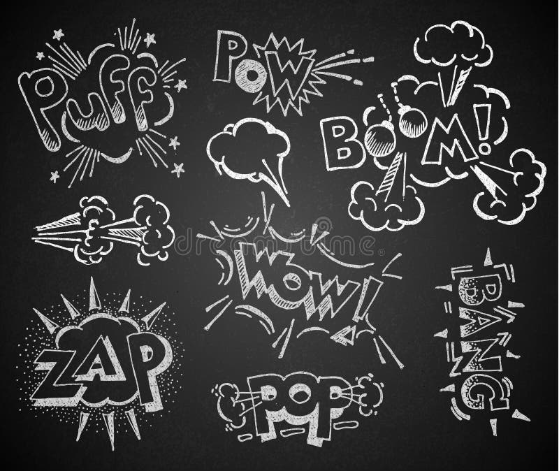 Komisch auf der Tafel vektor abbildung. Illustration von komisch - 47504692