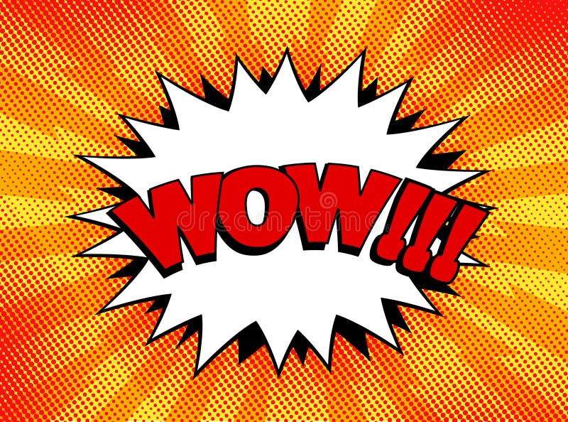 Komische Spracheblase Mit Ausdrucktext Wow! Vektor Helles Dyna Vektor ...