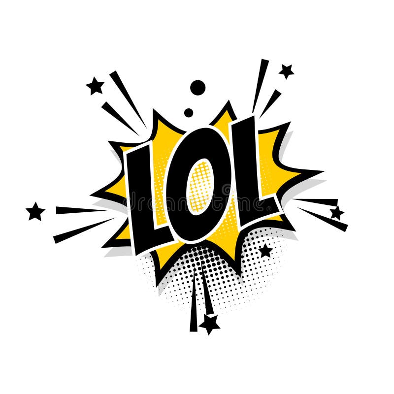 Komische Text Lol Sprache-Blasenpop-art Vektor Abbildung - Illustration ...