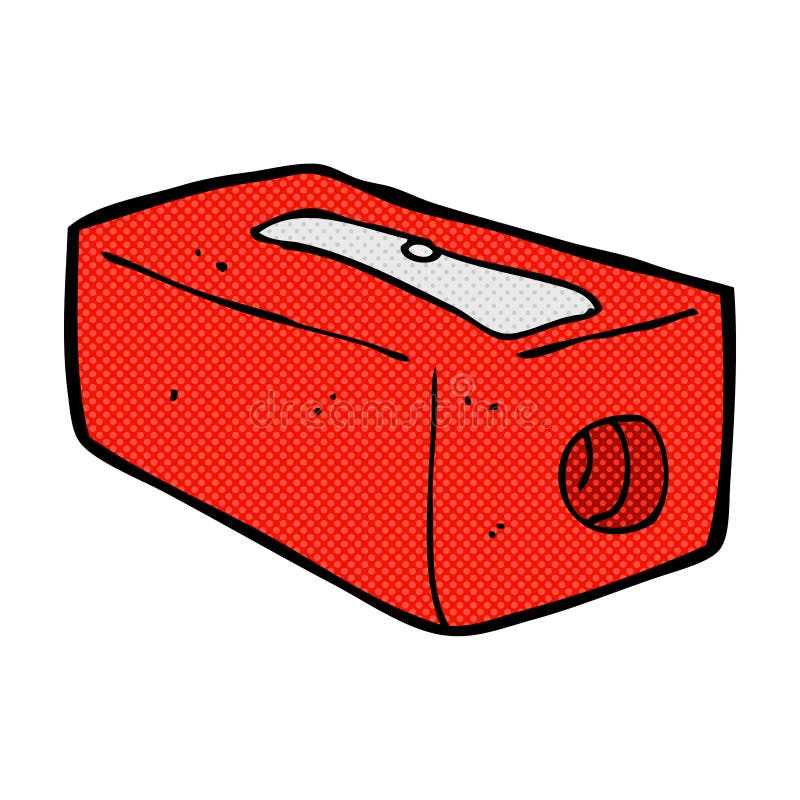 Comic-Bleistiftspitzer stock abbildung. Illustration von bleistift ...