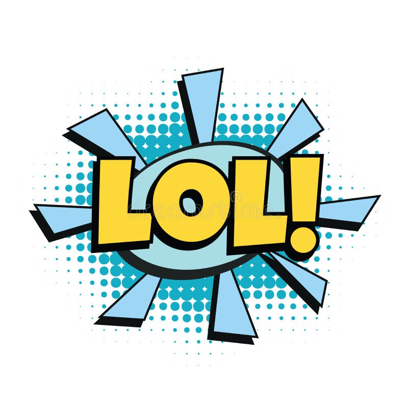 Komisches Wort Lol vektor abbildung. Illustration von schriftkegel ...