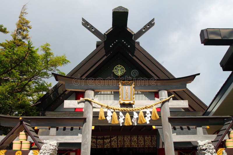 Komitake Shrine, Mount Fuji, Japan Stock Photo - Image of shrine, japan ...