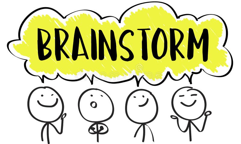 Kommunikations-Brainstormings-Ideen-Konzept Stock Abbildung - Illustration von arbeit, strategie ...