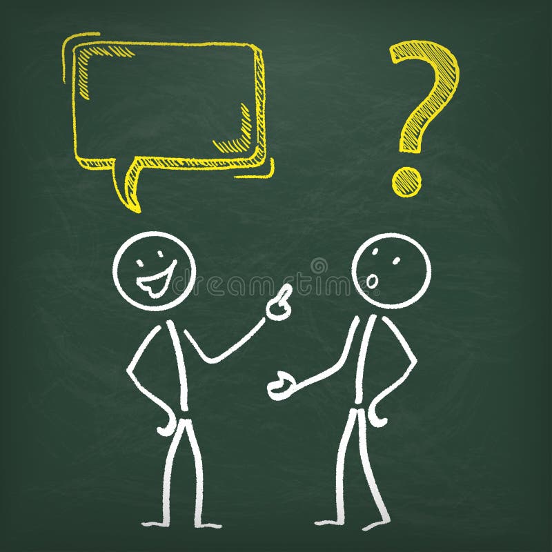 Kommunikations-Fehler Tafel Stickman 2 Vektor Abbildung - Illustration ...