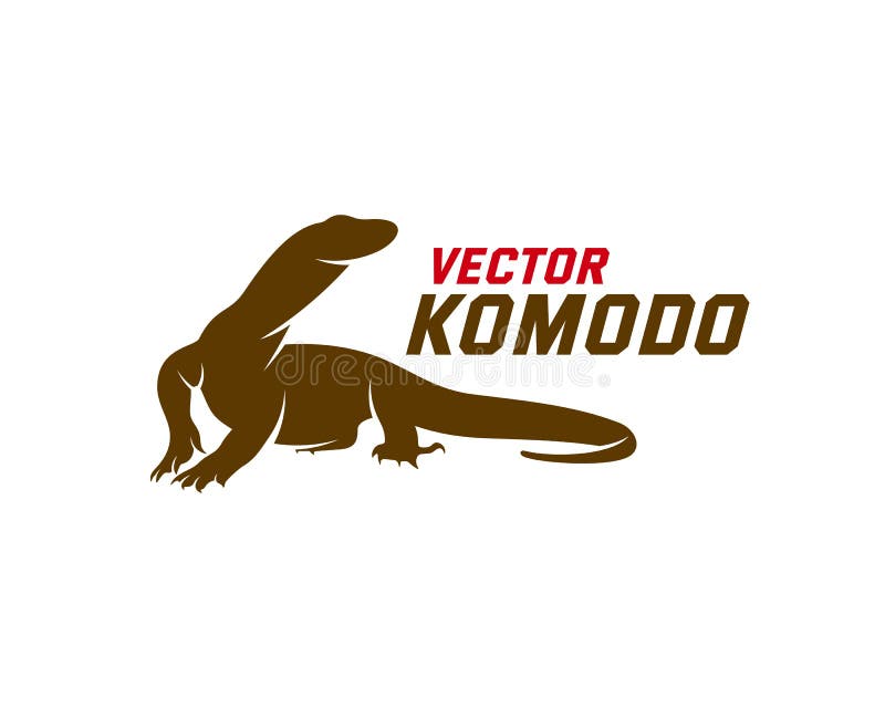 Komodo Dragon Logo Design Template. Graphic Animal Illustration Stock ...
