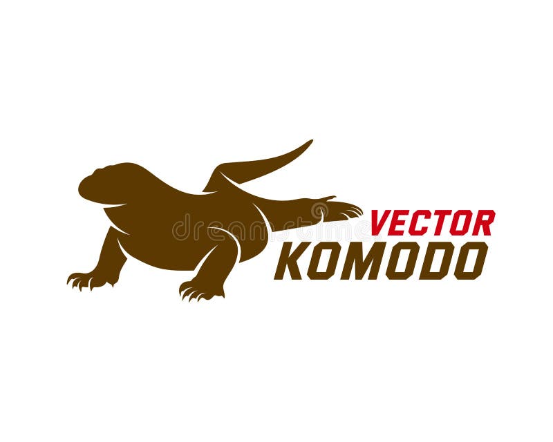 Komodo Dragon Logo Design Template. Graphic Animal Illustration Stock ...