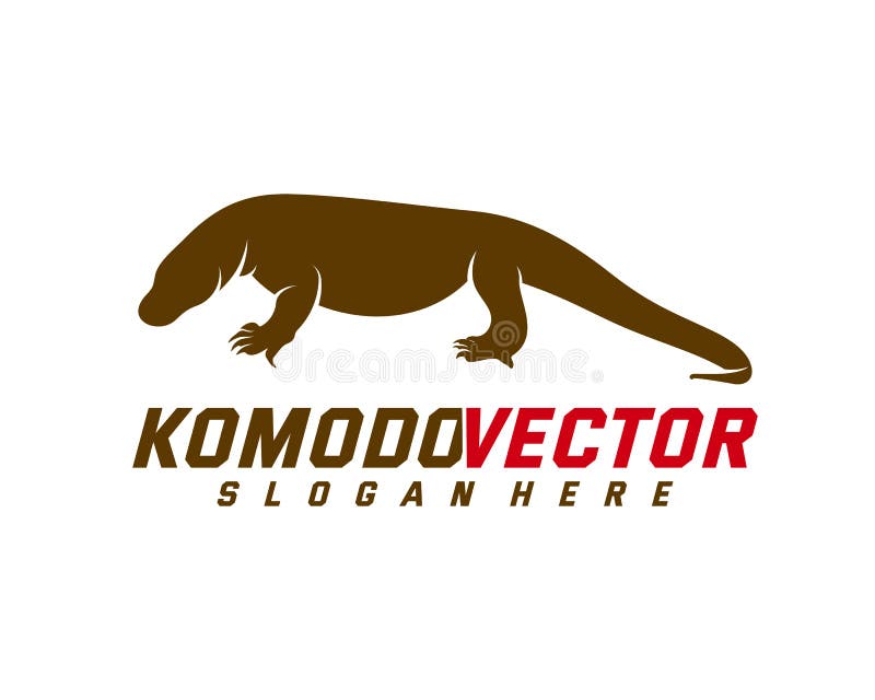 Komodo Dragon Logo Design Template. Graphic Animal Illustration Stock ...
