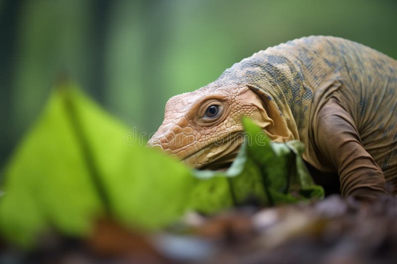 Komodo Dragons Tail Amidst Green Foliage Stock Photo - Image of nature ...