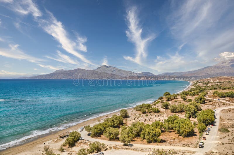 Komos beach Crete stock image. Image of tropical, holiday - 245832833