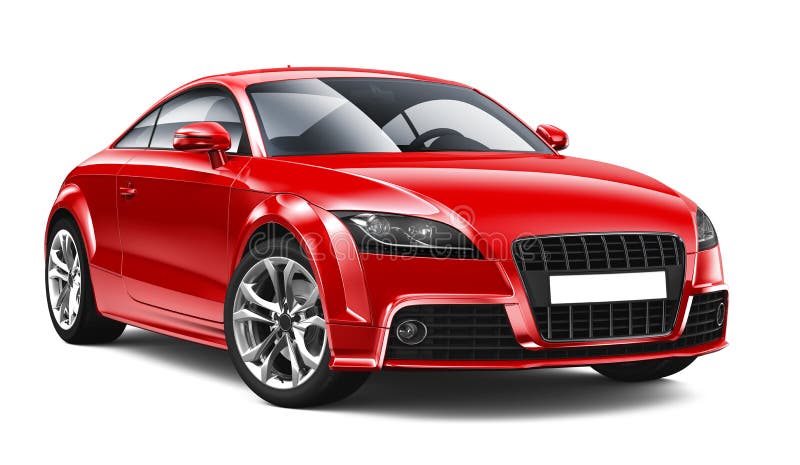 Kompaktes rotes Auto vektor abbildung. Illustration von auto - 35793577