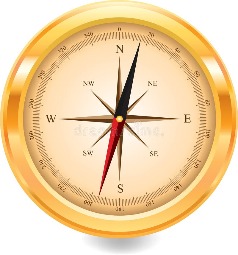 Kompas ilustracja wektor. Ilustracja złożonej z prowadzenie - 12305746
