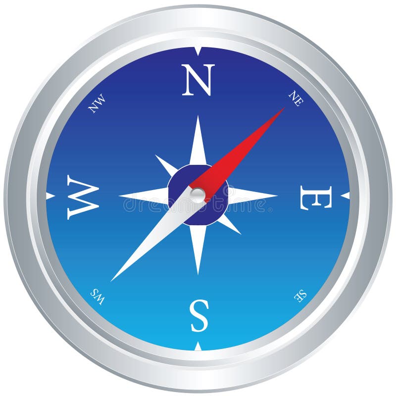Kompas-vector vector illustratie. Illustration of magneet - 9920456