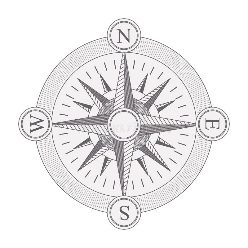 KompassRose design vektor illustrationer. Illustration av nautiskt ...