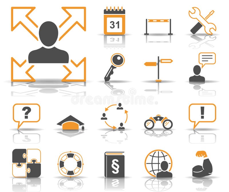Kompetenz U. Training - Iconset - Ikonen Stock Abbildung - Illustration ...