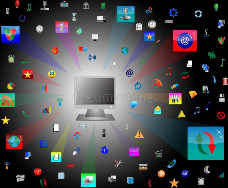 Informatyka ilustracji. Ilustracja złożonej z transmisja - 37764344