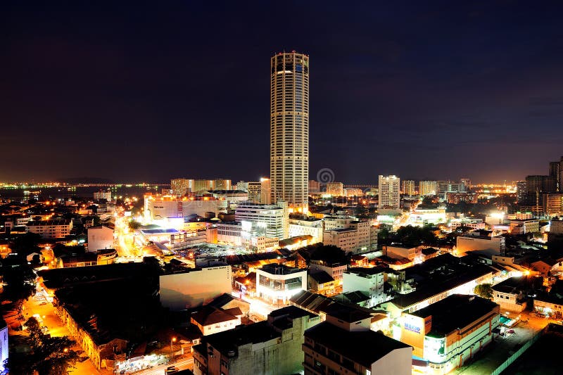 Komtar Tower editorial stock photo. Image of penang, building - 34437063