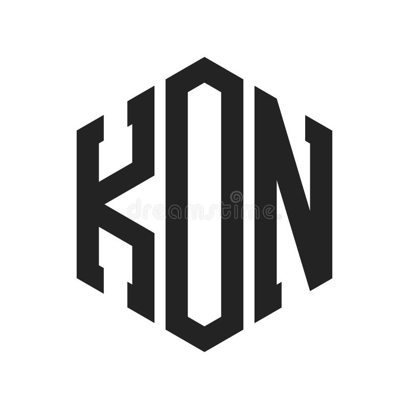 KON Logo Design. Initial Letter KON Monogram Logo Using Hexagon Shape ...