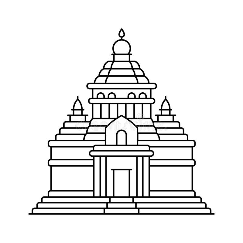 Konark Sun Tower stock illustration. Illustration of temple - 331460325