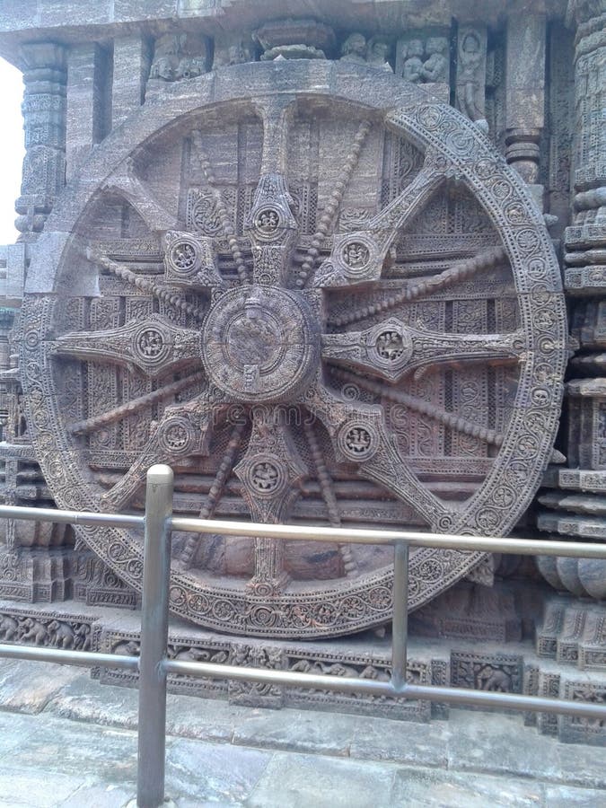 Konark Temple Chakram Weel Indian Odisha Temple Stock Image - Image of ...