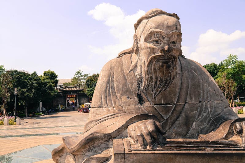 Statue Von Konfuzius In China Stockbild - Bild von skulptur ...