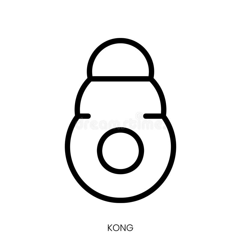 Kong Icon. Line Art Style Design Isolated on White Background Stock ...