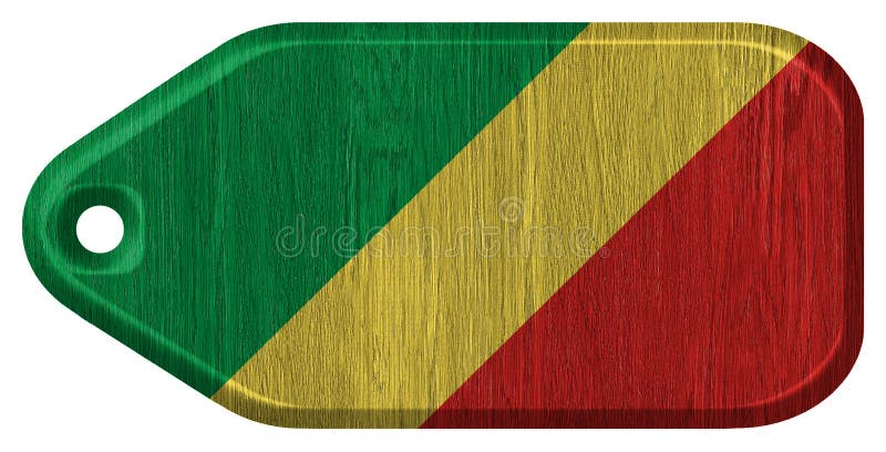 The Flag of Kongo in the Form of a Circle Stock Vector - Illustration ...