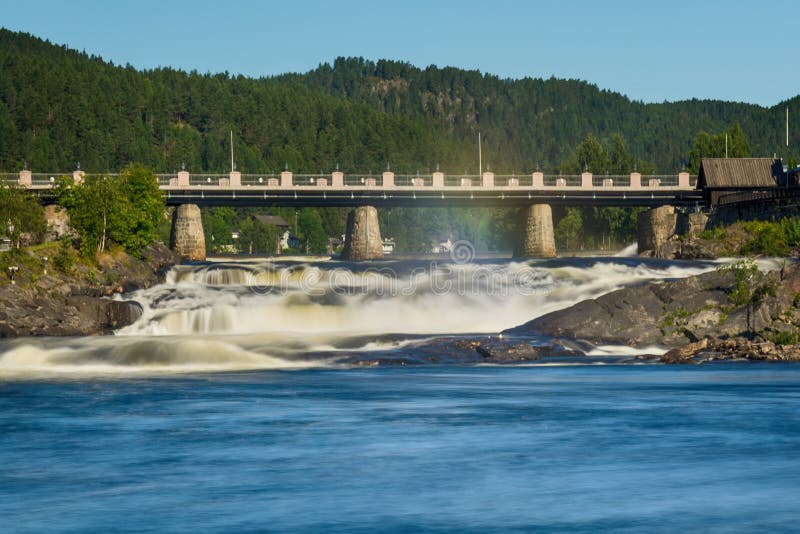 Kongsberg town, Norway stock image. Image of bridge - 104119241