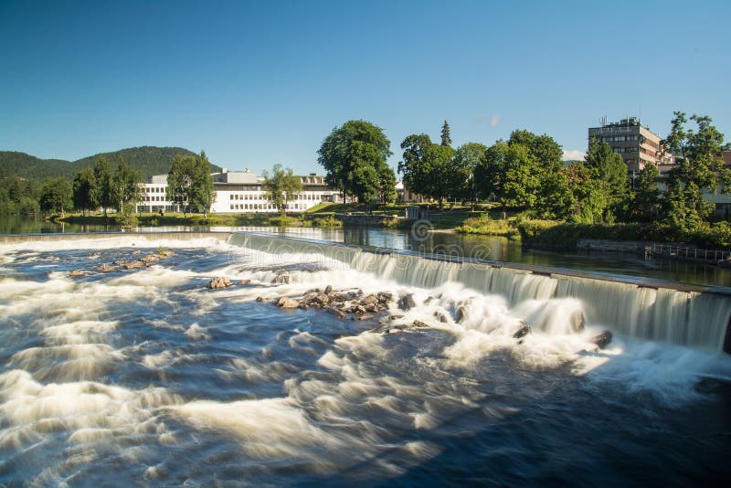 Kongsberg town, Norway stock image. Image of building - 104121149