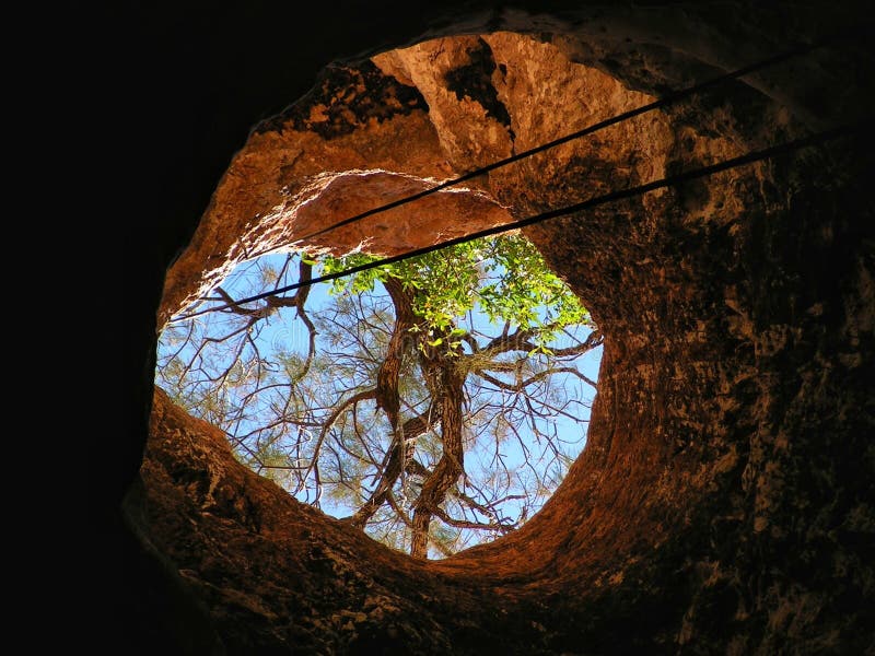The Deep Hole in the Ground Stock Image - Image of wood, darkness ...