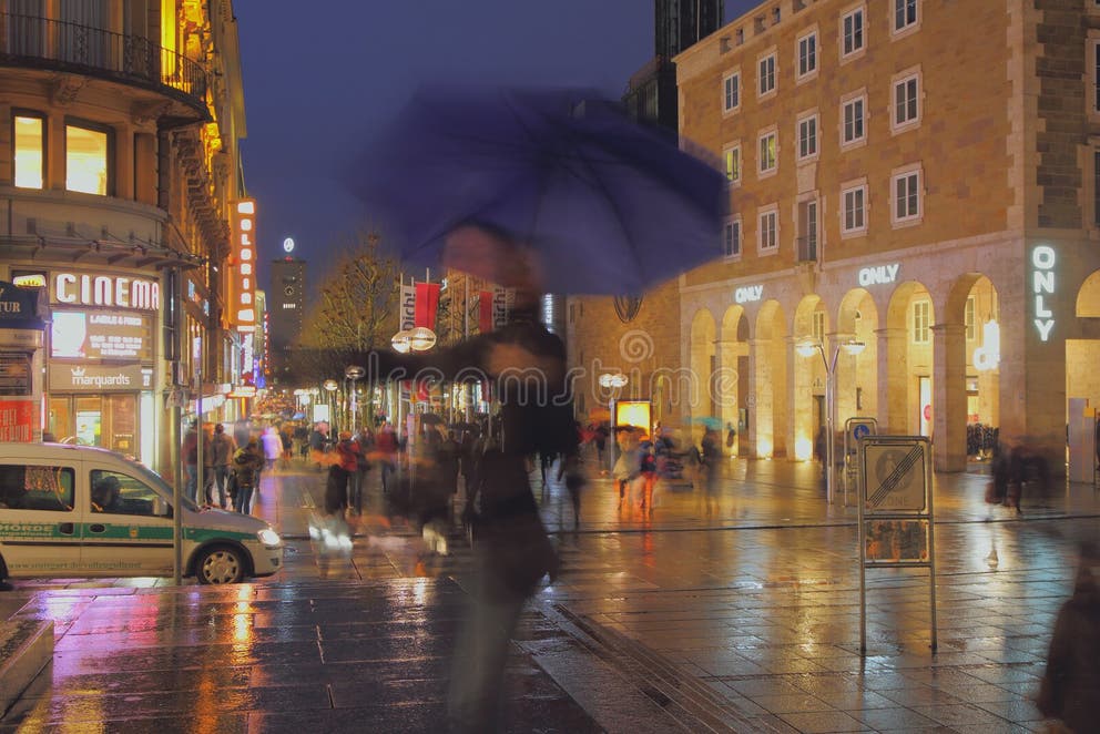 Stuttgart, Germany - Jan 05, 2018: Konigstrasse Editorial Image - Image ...