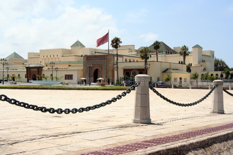 Koninklijk Paleis Van Rabat Stock Afbeelding - Image of koning, ingang ...