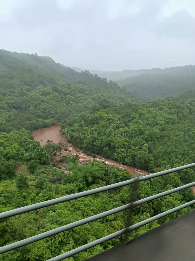 Konkan Railway Bridge Travel from Trian Stock Image - Image of railway ...