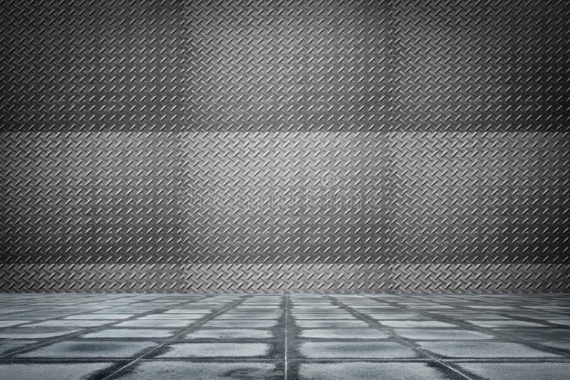 Alte Metalldiamantplatte Oder Alte Karierte Stahlplatte Mit Rostigem ...