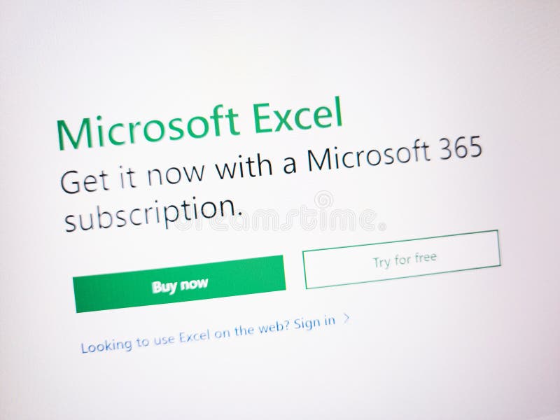 KONSKIE, POLAND - December 13, 2022: Information about Microsoft Excel ...