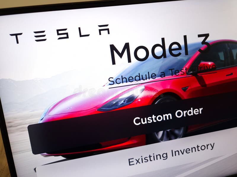 KONSKIE, POLAND - December 13, 2022: Tesla Website Displayed on ...