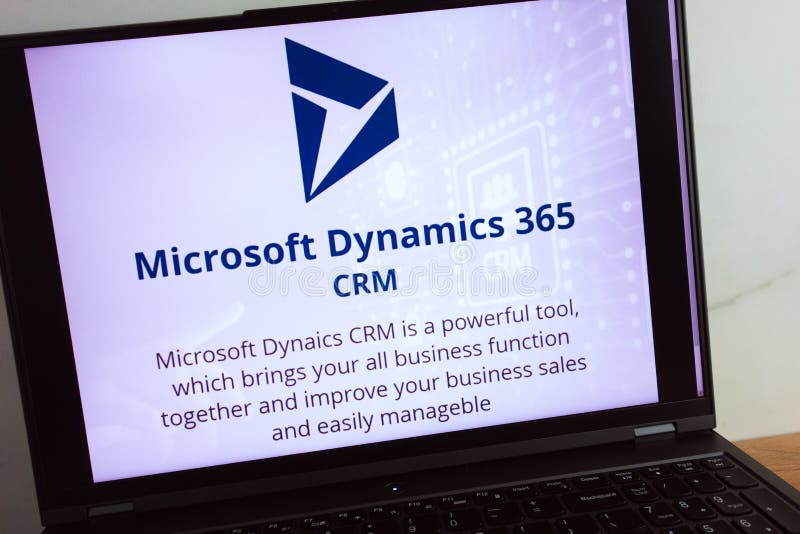 KONSKIE, POLAND - July 11, 2022: Microsoft Dynamics 365 CRM Tool Logo ...