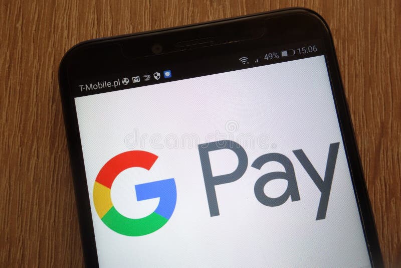 Google Pay Logo Displayed on a Modern Smartphone Editorial Photography ...