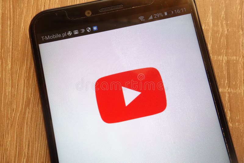 YouTube Logo Displayed on a Modern Smartphone Editorial Stock Image ...