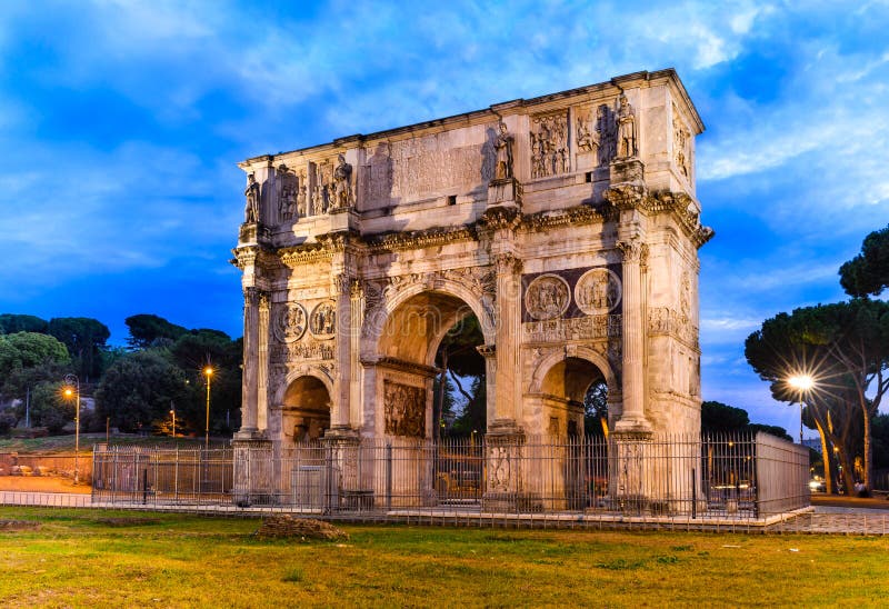 Konstantinsbogen, Rom, Italien Stockfoto - Bild von architektur ...
