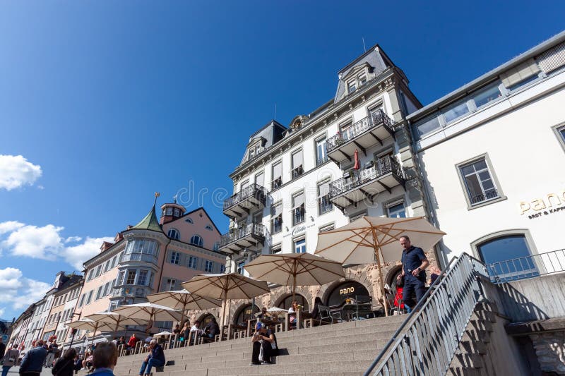 .a Lively, Sun-drenched Scene at a Public Square in Konstanz Editorial ...