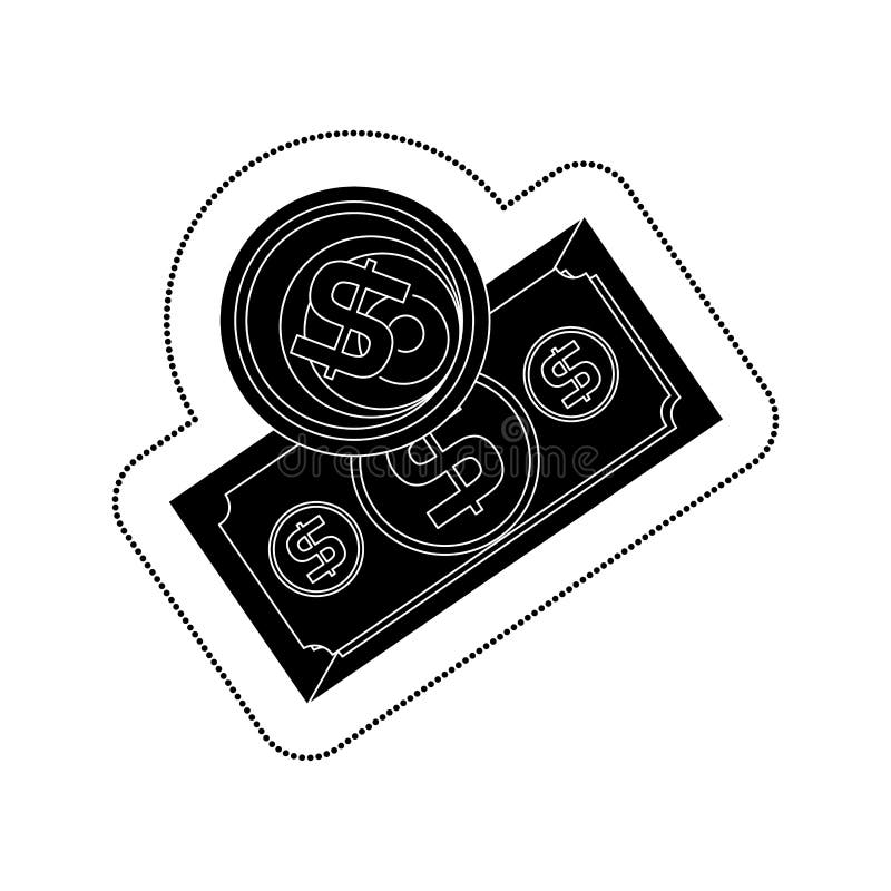 Kontanta Pengar Isolerad Symbol Stock Illustrationer - Illustration av ...